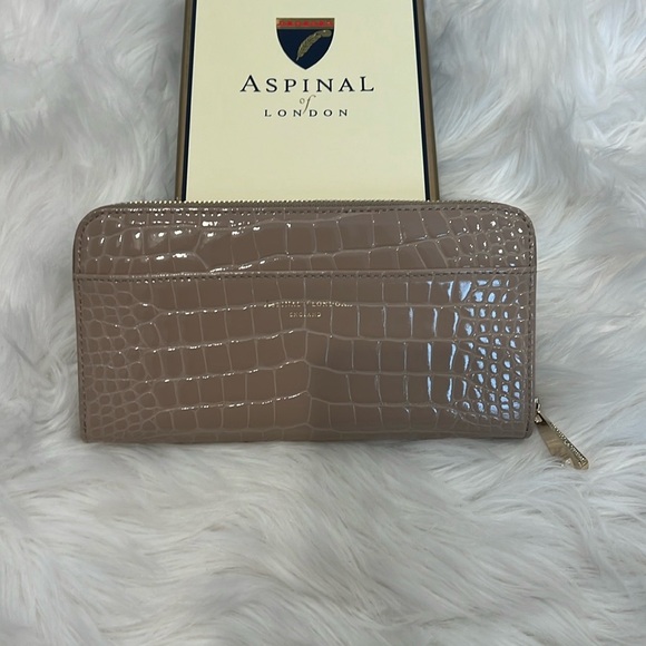 Aspinal Of London | Bags | Aspinal Of London Croc Embossed Wallet ...